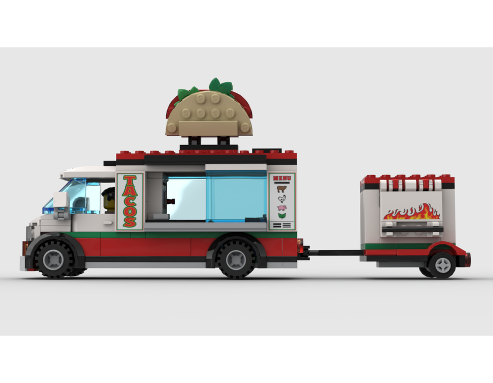 LEGO MOC Taco Truck & Salsa Bar by sydtropolis | Rebrickable - Build ...