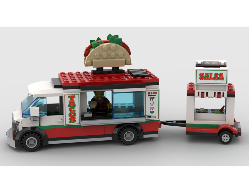 LEGO MOC Taco Truck & Salsa Bar by sydtropolis | Rebrickable - Build ...