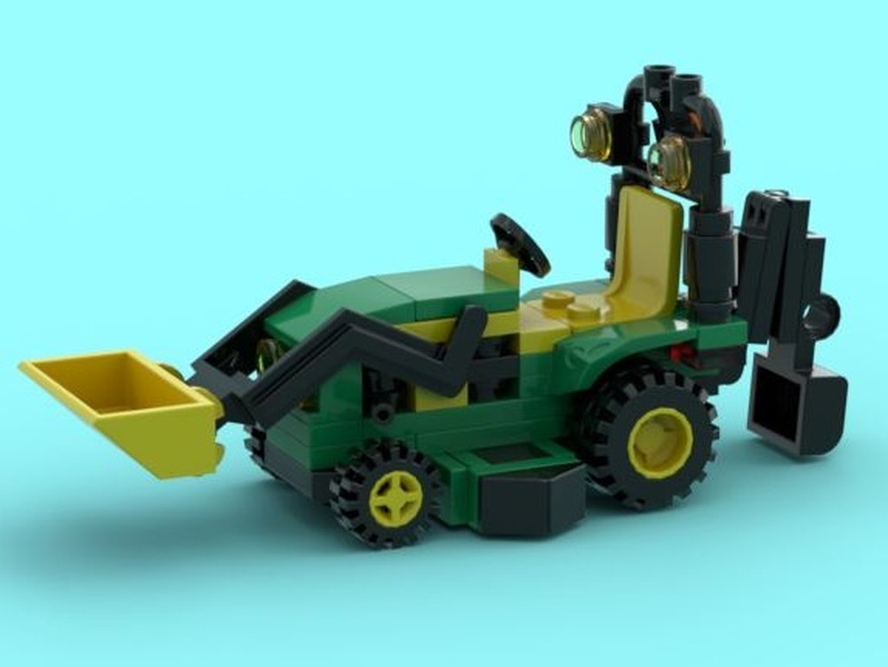 LEGO MOC-200813 John Deere 1025R tractor with backhoe by medleyj ...