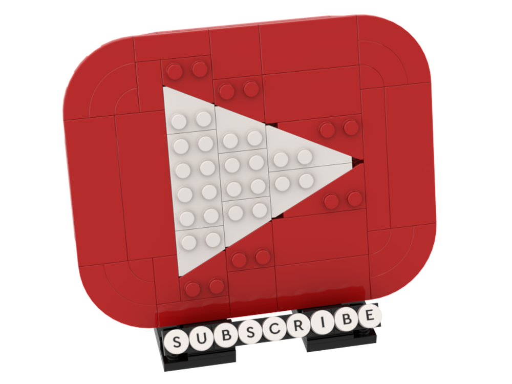 LEGO MOC YouTube Logo [Large Version] by Nexusnui | Rebrickable - Build ...