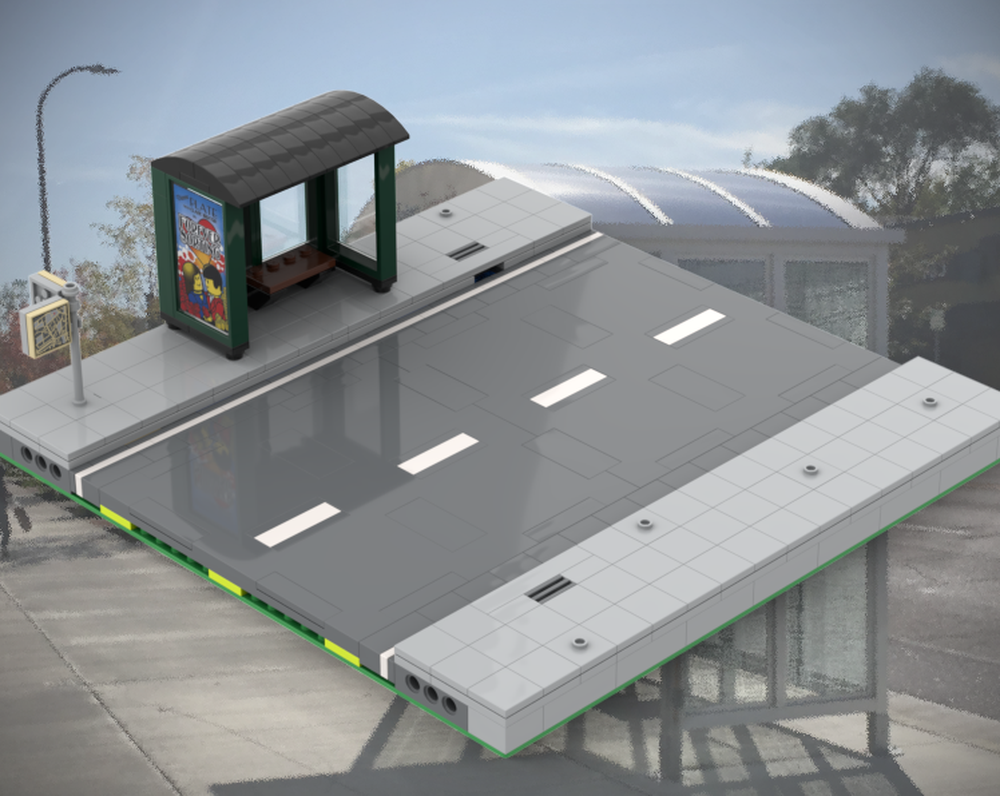 LEGO MOC MILS Road - Straight Bus Stop by Brickland Hills | Rebrickable ...