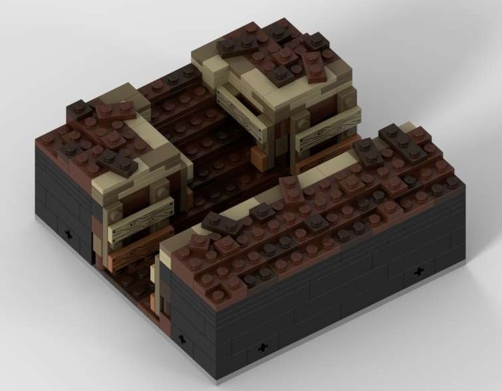 LEGO MOC Modular Trench - Intersection Steps by mikey2110 | Rebrickable ...