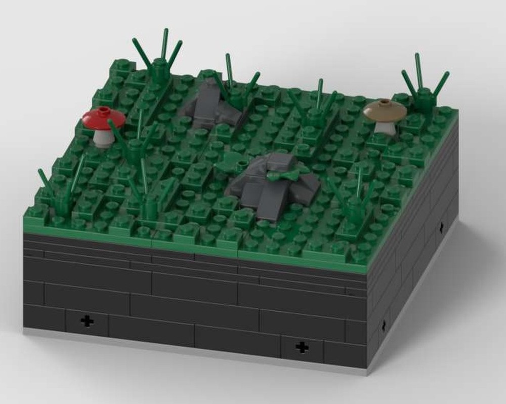 LEGO MOC Modular Terrain - Grass with Rocks by mikey2110 | Rebrickable ...