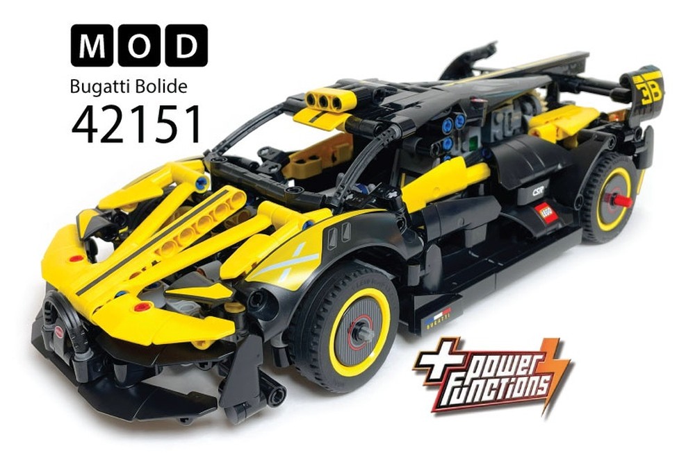 Lego Moc 42151 Bugatti Bolide Rc Mod For Power Function Motors By