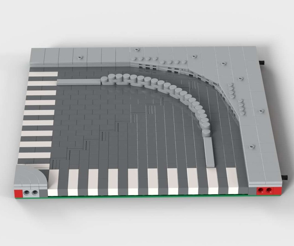LEGO MOC Curved MILS road with bikepath by Mabrikville | Rebrickable ...