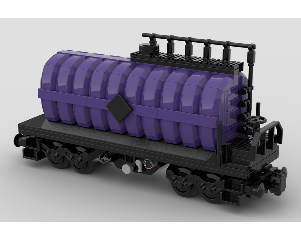 LEGO MOC 7 stud wide 4axle chemical train tank car - tanker railcar by ...