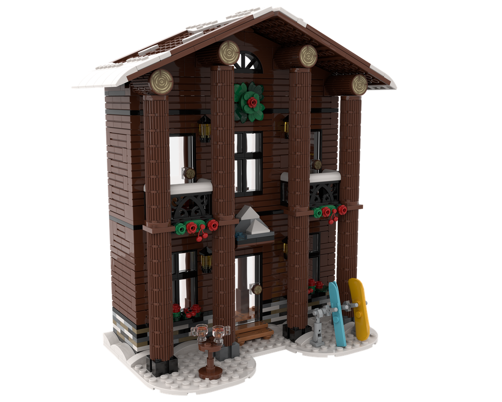 LEGO MOC Ski Chalet by Tijll | Rebrickable - Build with LEGO