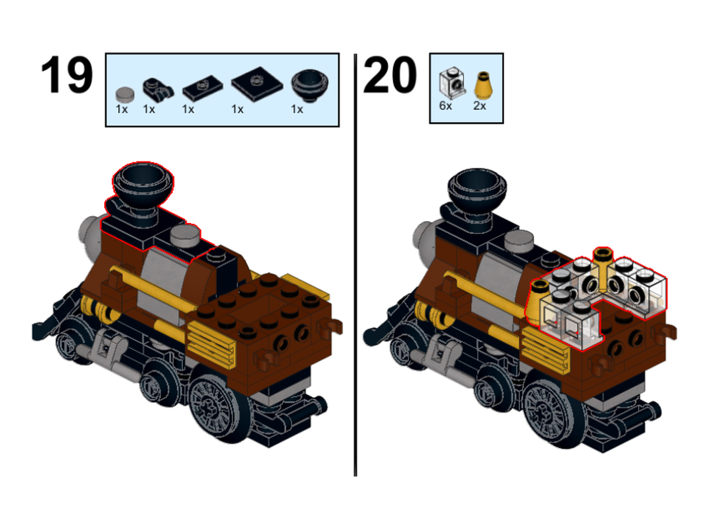 LEGO MOC Tiny Steam Train by 375 | Rebrickable - Build with LEGO