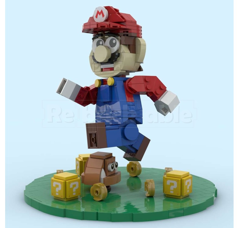 LEGO MOC Upscaled Italian Plumber Mini Figure in 3:1 inspired by Super ...