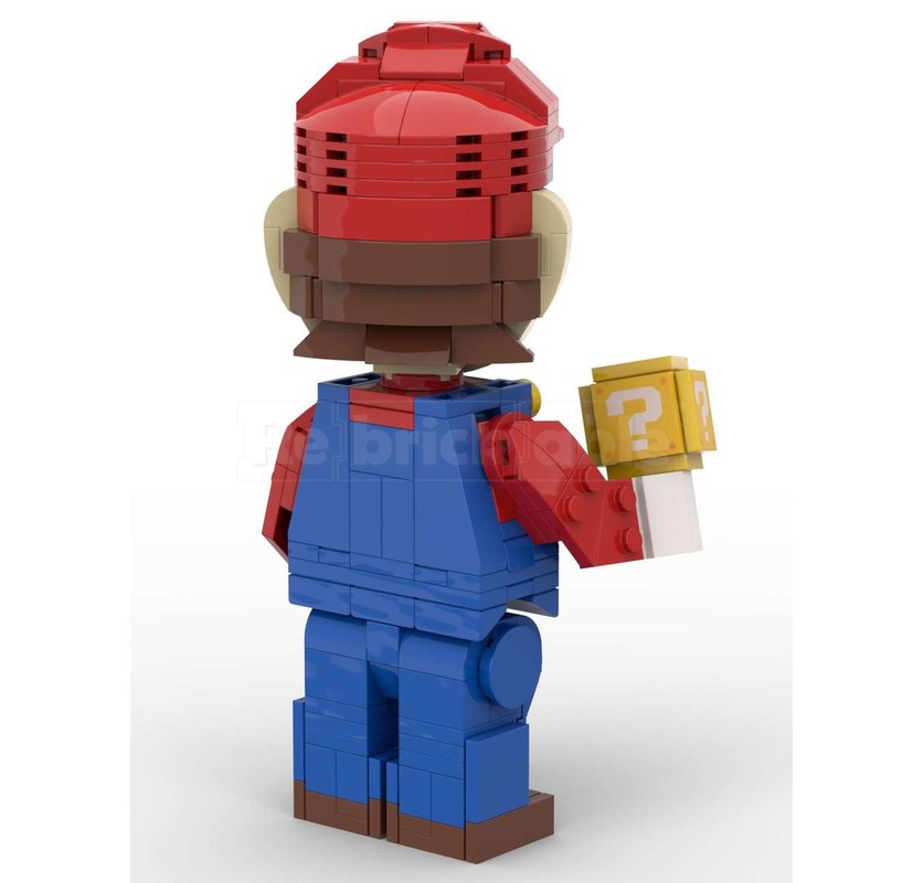 LEGO MOC Upscaled Italian Plumber Mini Figure in 3:1 inspired by Super ...