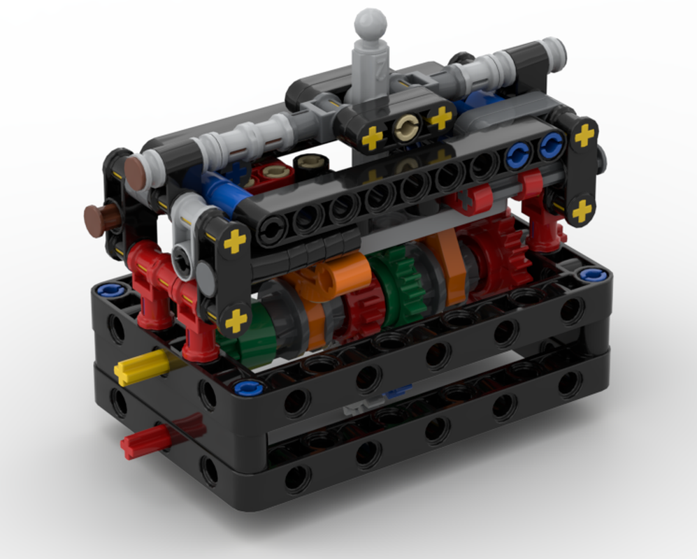 LEGO MOC Realistic 4-Speed Standard Gearbox by paave | Rebrickable ...