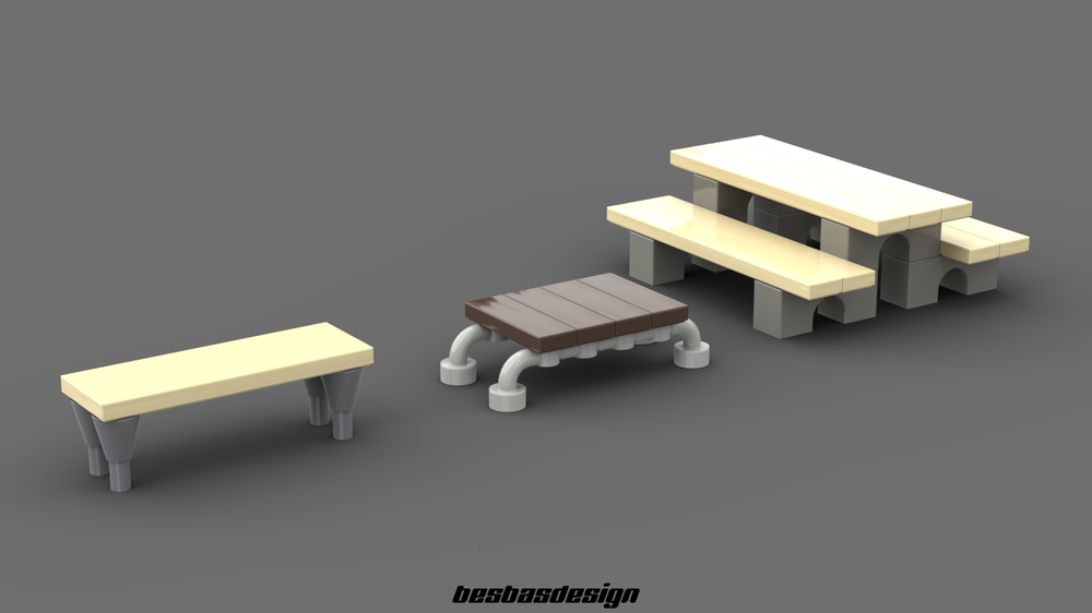 LEGO MOC Picnic Bench by besbasdesign | Rebrickable - Build with LEGO