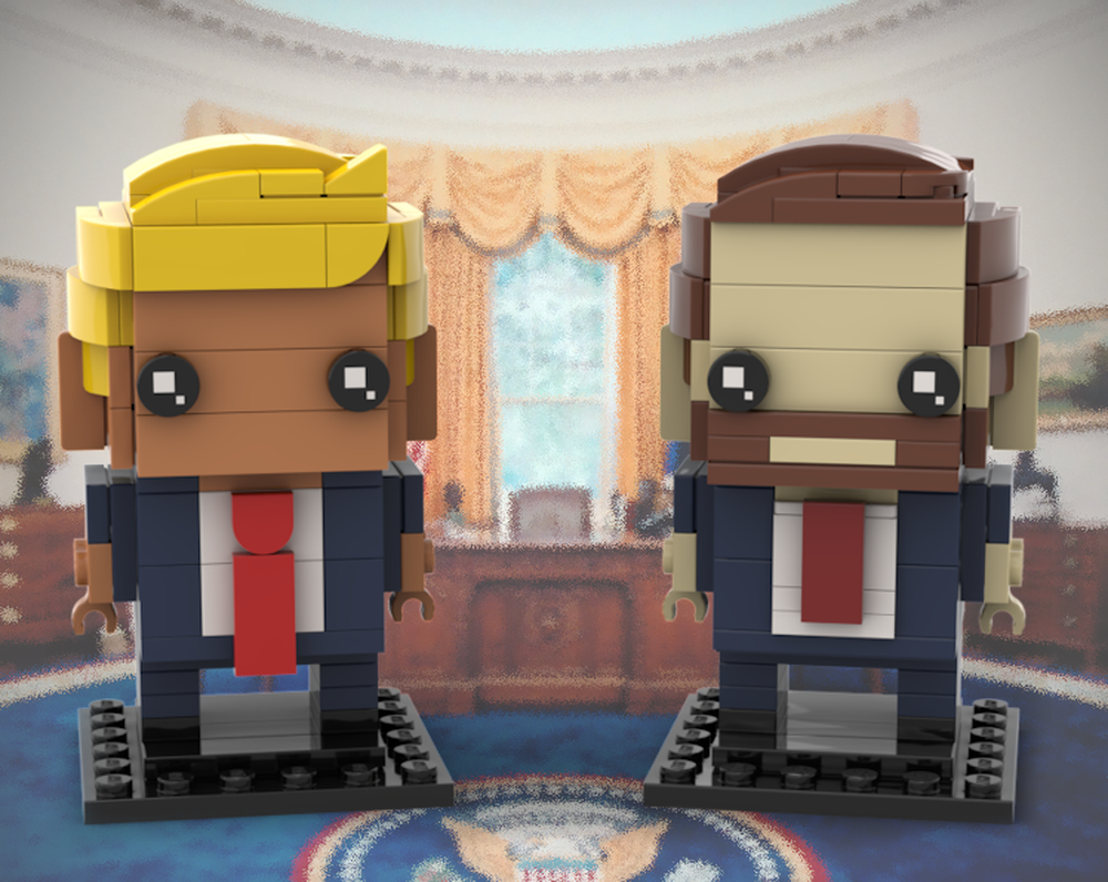 LEGO MOC Donald Trump & JD Vance Brickheadz by Brickland Hills ...