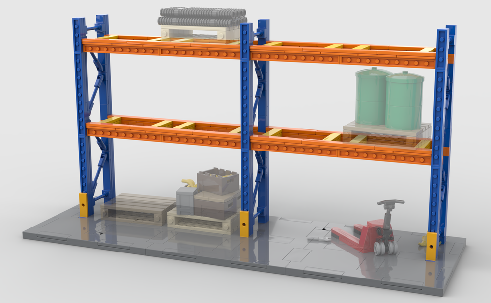 LEGO MOC Lego warehouse shelving / rack Medium size by OwnGaming ...