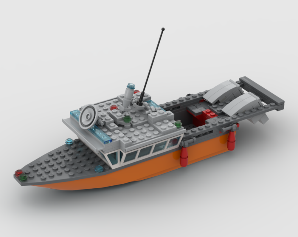 LEGO MOC-201161 Coast Guard Medium Response Boat! by MB MocWorks ...