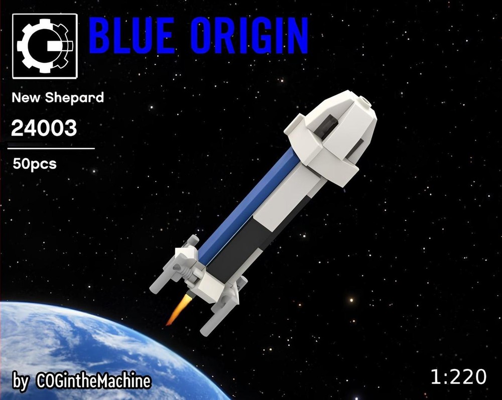 LEGO MOC 1:220 New Shepard rocket by Blue Origin by CogInTheMachine ...