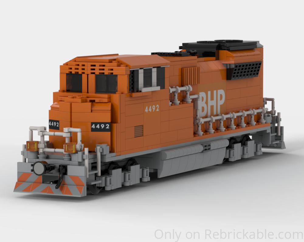 LEGO MOC BHP Iron Ore SD70 Locomotive by S-Brick | Rebrickable - Build with LEGO