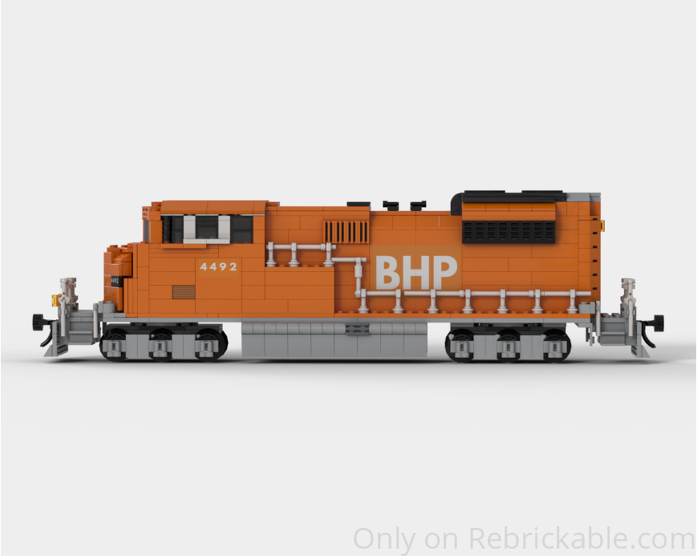 LEGO MOC BHP Iron Ore SD70 Locomotive by S-Brick | Rebrickable - Build ...