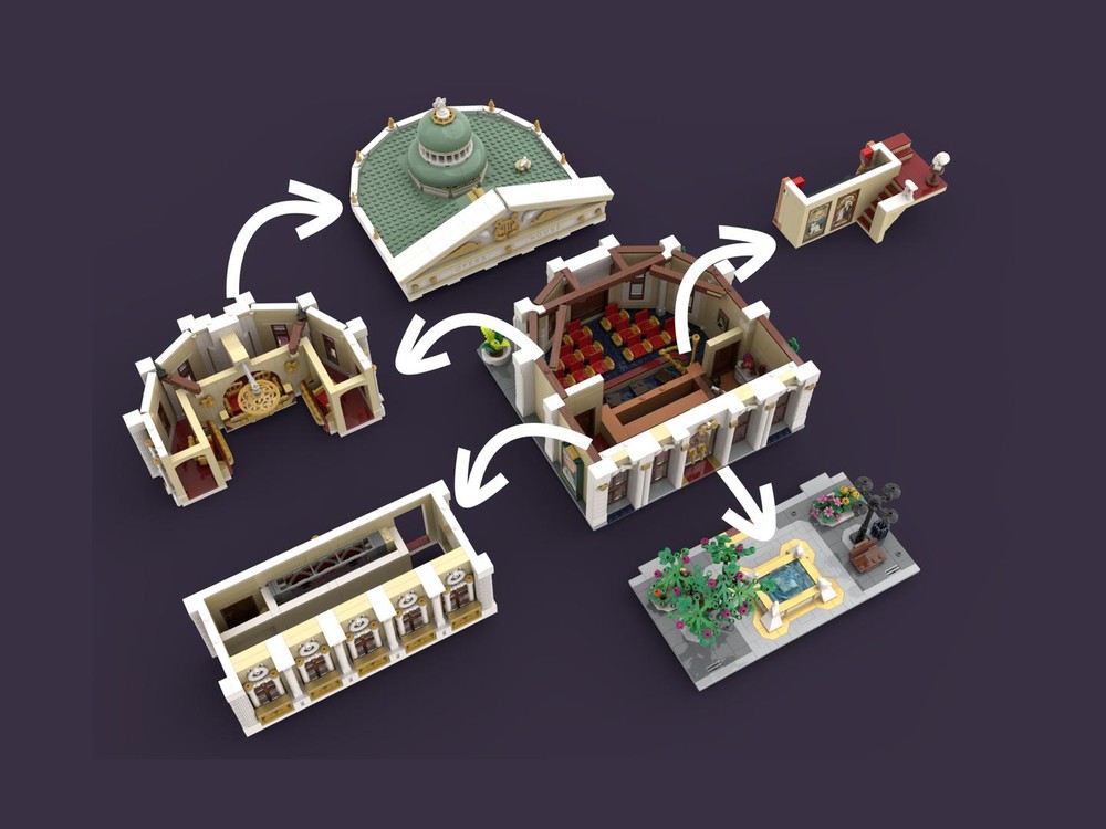 Lego Moc Opera House By Croissantbricks Rebrickable Build With Lego