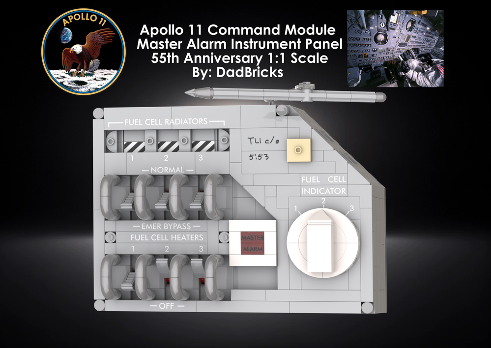 LEGO MOC Apollo 11 Master Alarm Instrument Panel- 1:1 Scale- 55th ...