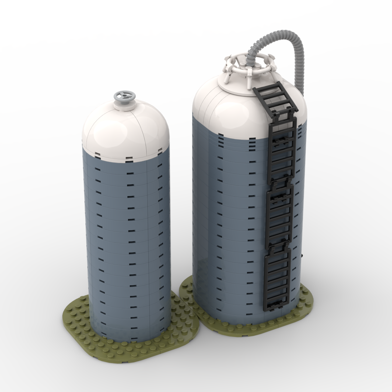 LEGO MOC Grain Silos by BrickMind | Rebrickable - Build with LEGO