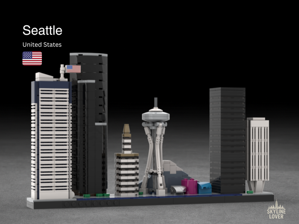 LEGO MOC Seattle Skyline by Skyline_Lover | Rebrickable - Build with LEGO