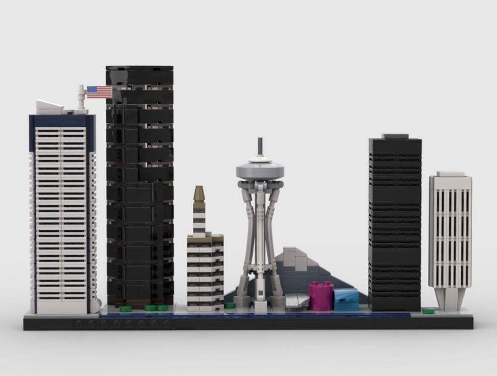 LEGO MOC Seattle Skyline by Skyline_Lover | Rebrickable - Build with LEGO