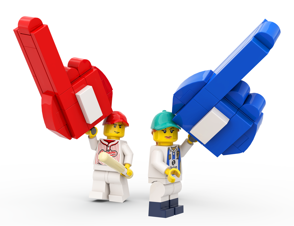 LEGO MOC Giant Foam Finger Hand for Minifigure Sports Fans by Tartan ...