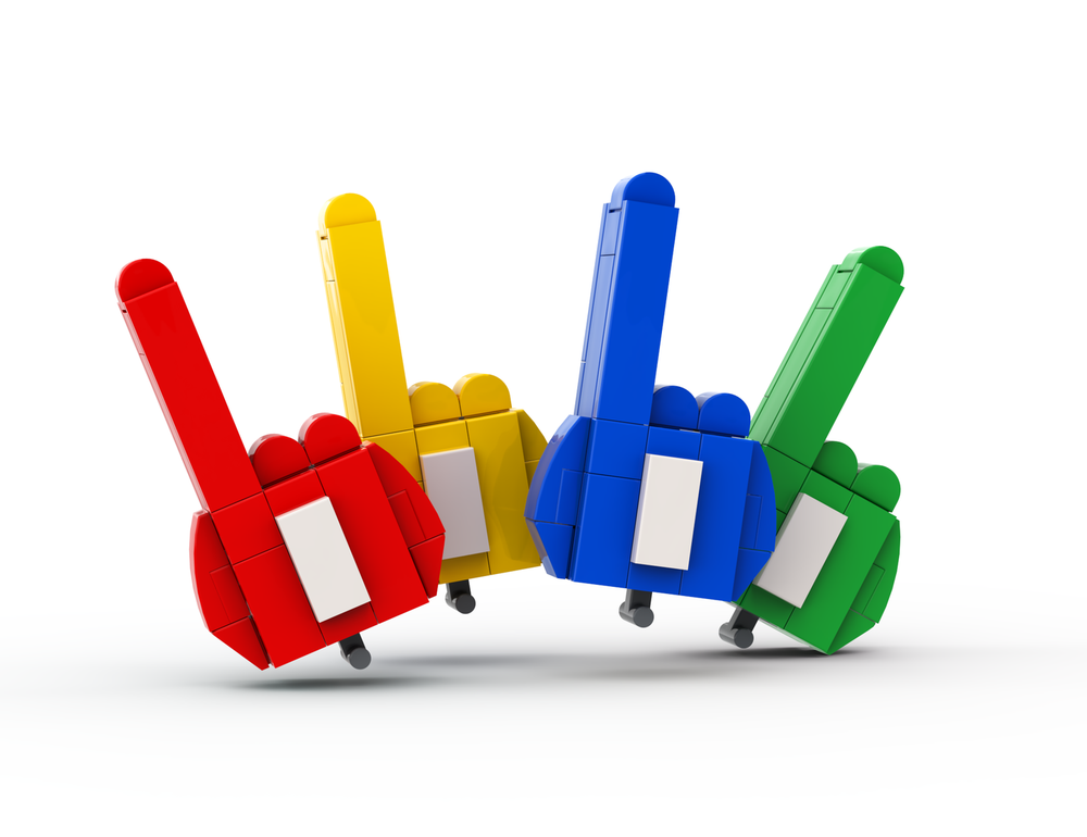 LEGO MOC Giant Foam Finger Hand for Minifigure Sports Fans by Tartan ...