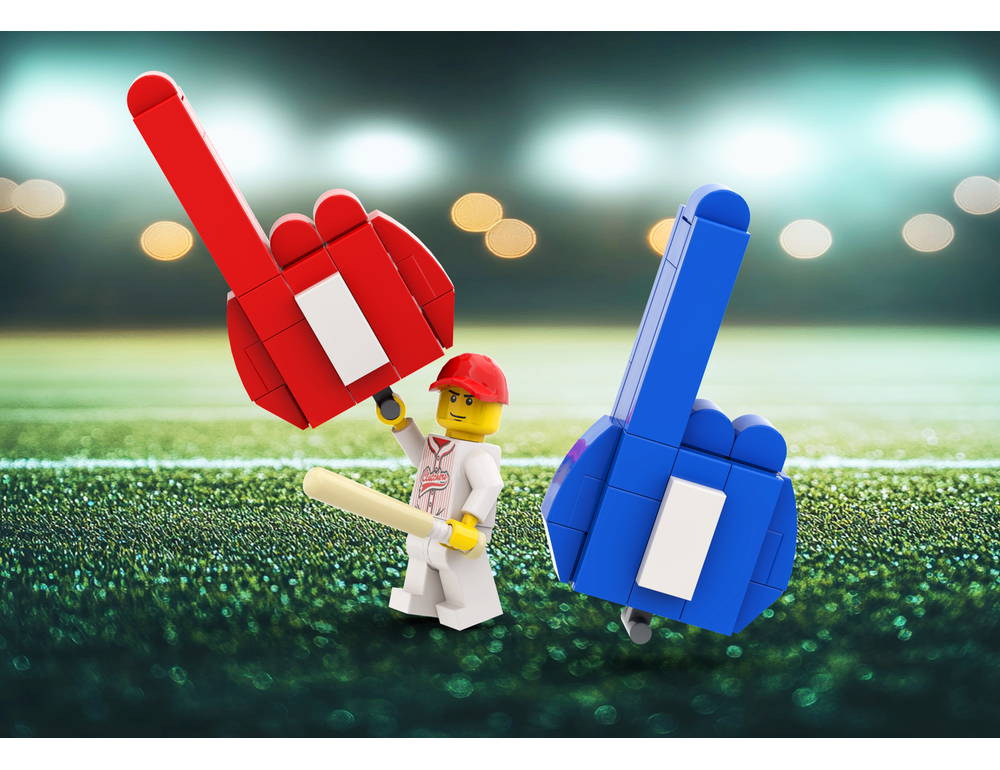 LEGO MOC Giant Foam Finger Hand for Minifigure Sports Fans by Tartan ...