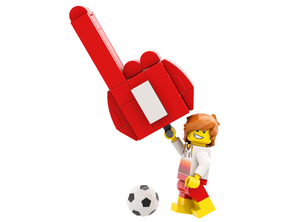 LEGO MOC Giant Foam Finger Hand for Minifigure Sports Fans by Tartan ...