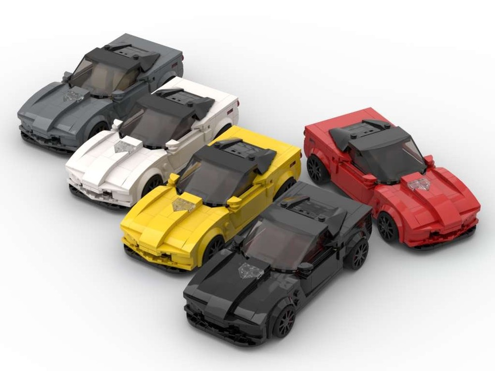 LEGO MOC Bowtie Corvette C6 ZR1 - Set of Five Colors - 8 Stud by ...