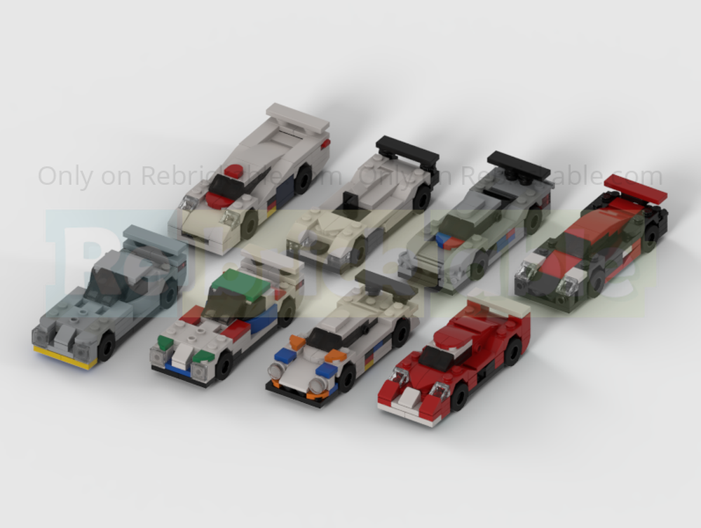 LEGO MOC Pack Of 8 1990's Le Mans Racing Cars - Half Speed Champions ...
