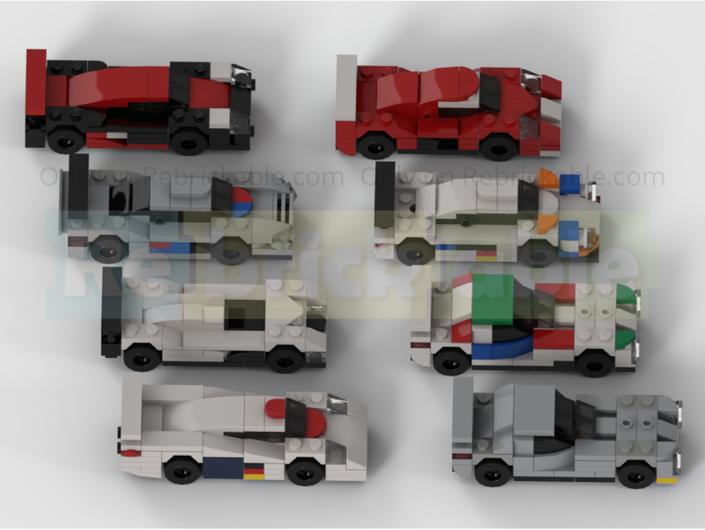 LEGO MOC Pack Of 8 1990's Le Mans Racing Cars - Half Speed Champions ...