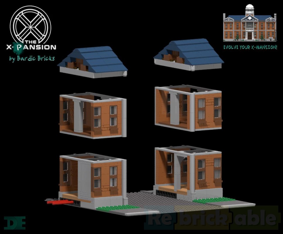 LEGO MOC X-Mansion - X-Panded Length by BardicBricks | Rebrickable ...
