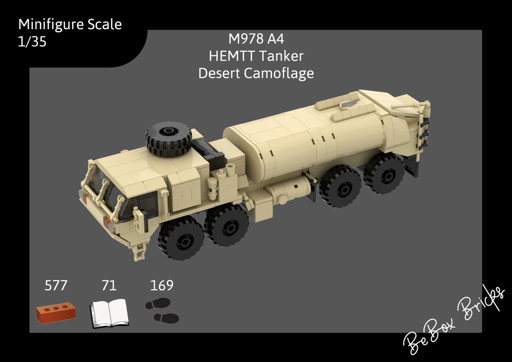 LEGO MOC M978A4 HEMTT Tanker - Desert Camo by BeBox | Rebrickable ...