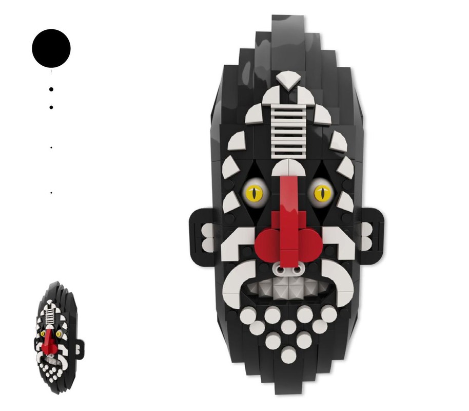 LEGO MOC 08 African Mask by MyKidisanAlien | Rebrickable - Build with LEGO
