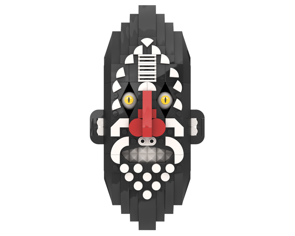 LEGO MOC 08 African Mask by MyKidisanAlien | Rebrickable - Build with LEGO