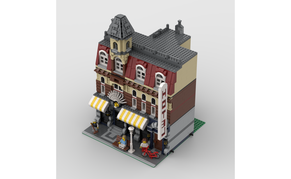 LEGO MOC-201510 Café Non-Corner (Standalone, Modernized, No Interiors ...