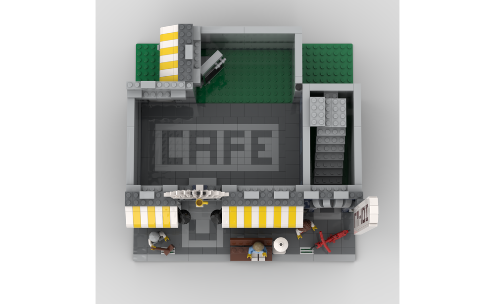 LEGO MOC-201510 Café Non-Corner (Standalone, Modernized, No Interiors ...