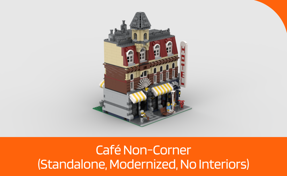 LEGO MOC Café Non-Corner (Standalone, Modernized, No Interiors) by dejo ...