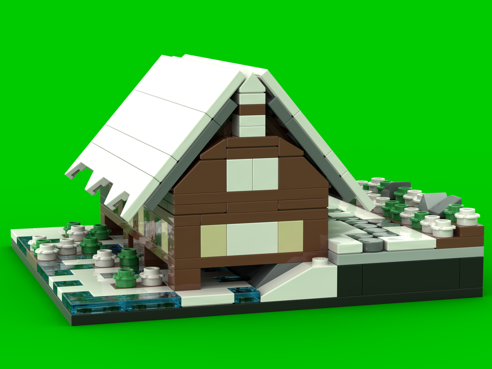 LEGO MOC Japanese micro scale Shirakawago Gassho house by Machi Koro ...