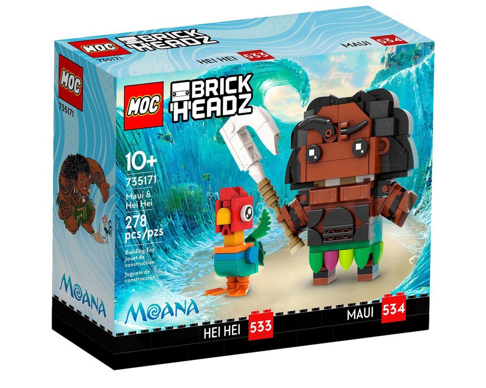 LEGO MOC-201553 Maui & Hei Hei Brickheadz (Moana) by Skyfoxbricks ...