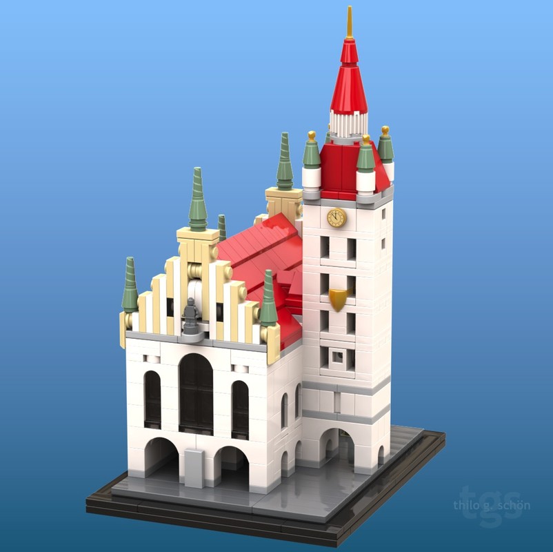 LEGO MOC Old Town Hall Munich by T.Brick | Rebrickable - Build with LEGO