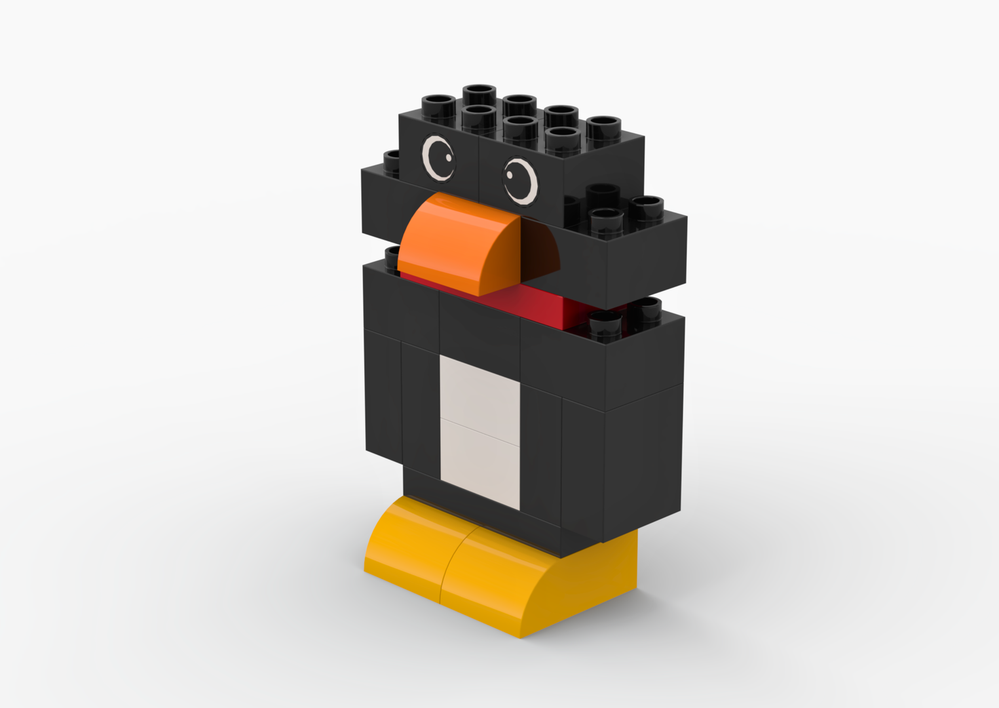 LEGO MOC Penguin with Red Scarf by The Bobby Brix Channel | Rebrickable ...
