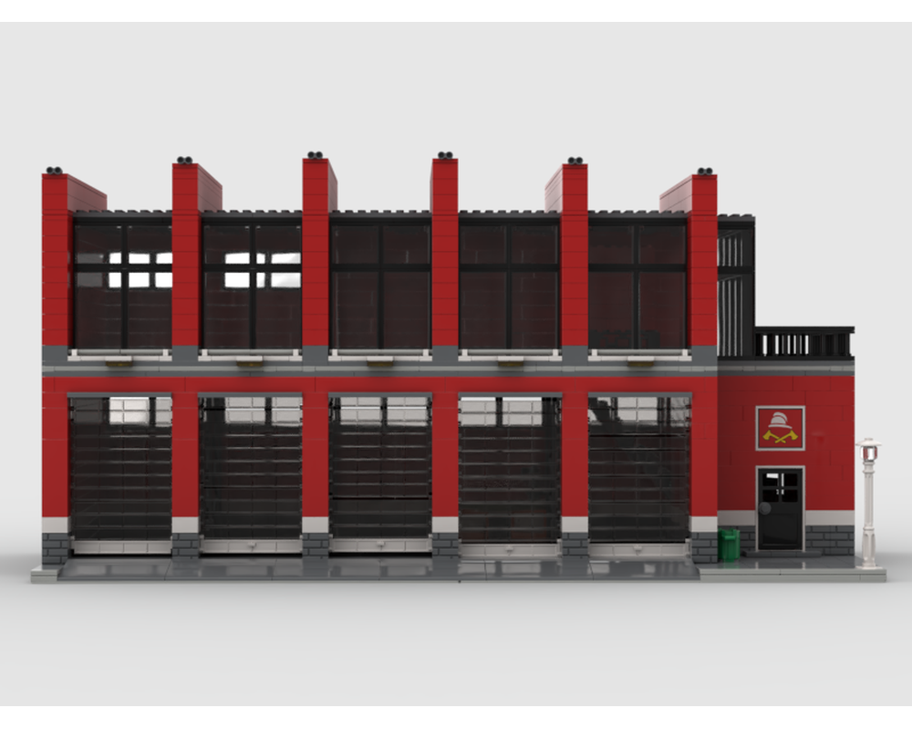 LEGO MOC Modern Firestation by Rune-pune | Rebrickable - Build with LEGO