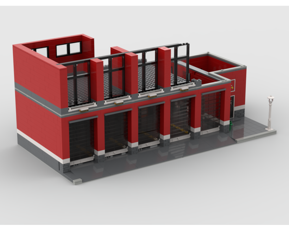 LEGO MOC Modern Firestation by Rune-pune | Rebrickable - Build with LEGO