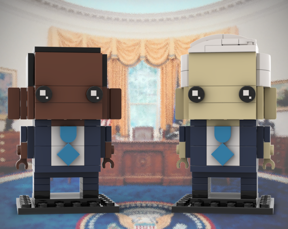 LEGO MOC Barack Obama & Joe Biden Brickheadz by Brickland Hills ...
