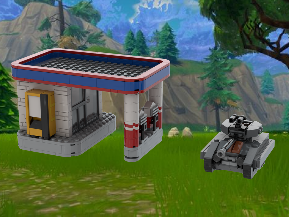 LEGO MOC Gas Station by RepublicStuds | Rebrickable - Build with LEGO