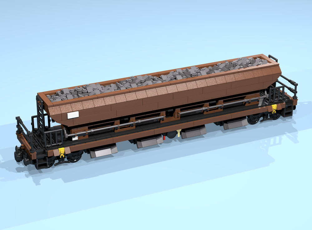 LEGO MOC 8-Wheel Hopper Wagon Facs-124 (brown) by Echaton | Rebrickable - Build with LEGO